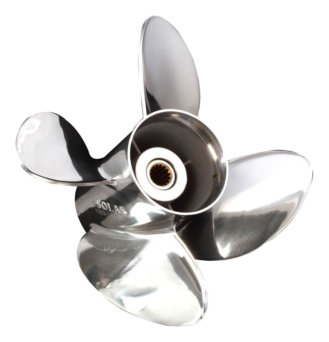 SOLAS Titan HR4 Stainless Steel 4-Blade Propeller for Mercury | Bass ...